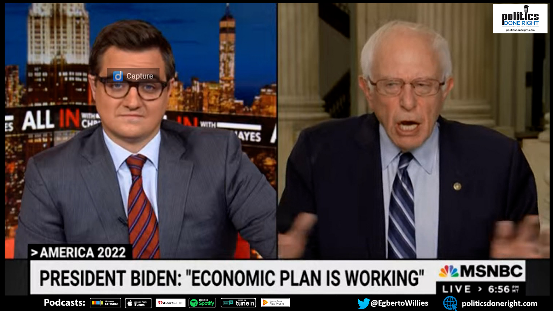 Bernie Sanders praises Biden's economy as he scolded the media
