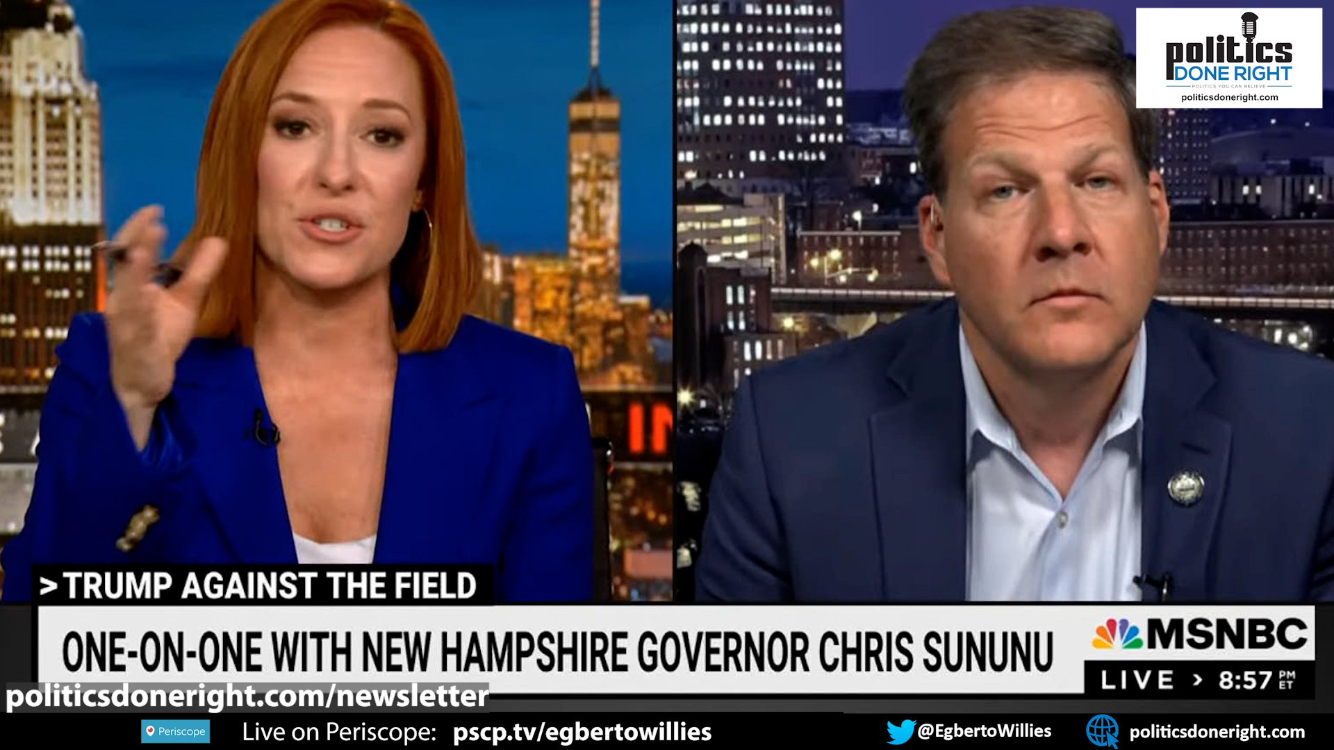 Jen Psaki dinged Gov Sununu's lie midstream as he tried to deny